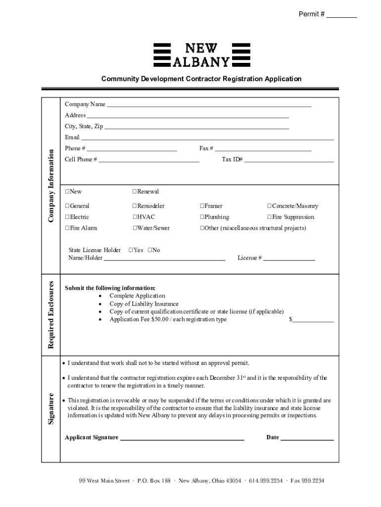 Fillable Online 20 0221 Updated Contractor Registration Application Fax ...