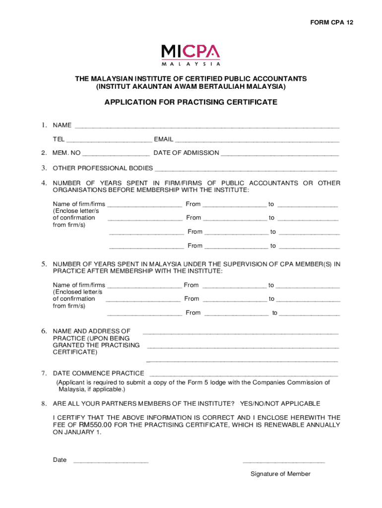 Fillable Online Guide for the Issuance of Practising Certificates Fax ...