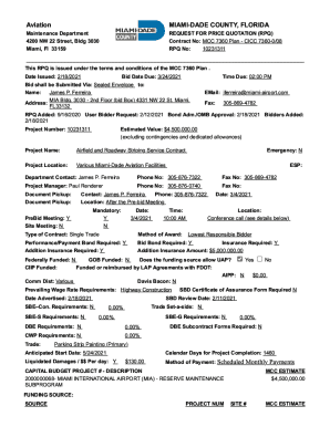 Fillable Online Miami-Dade Aviation Department (MDAD) Contracts Fax ...