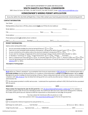 Fillable Online SD Electrical Commission - South Dakota Department of Labor Fax Email Print ...