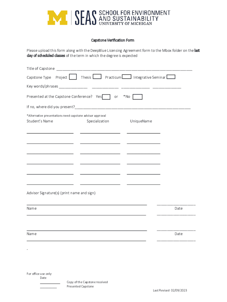 Fillable Online PRACTICUM/THESIS VERIFICATION FORM Fax Email Print - pdfFiller