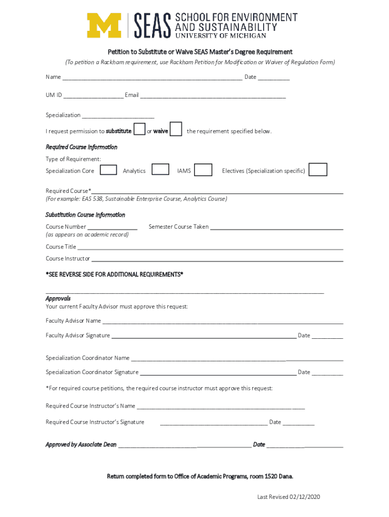 Fillable Online draft student checklist and form - Rackham Graduate ...
