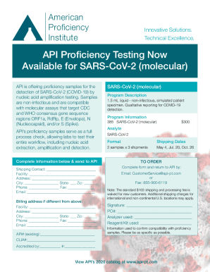 Fillable Online Identification of SARS-CoV-2 in a Proficiency Testing ...