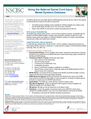 Fillable Online Using the National Spinal Cord Injury Model Systems ...