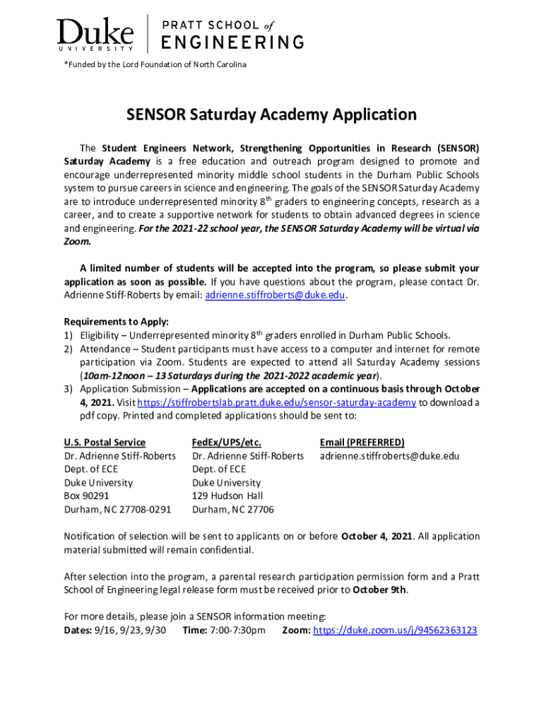 Fillable Online stiffrobertslab pratt duke SENSOR Saturday Academy - Stiff-Roberts Research ...