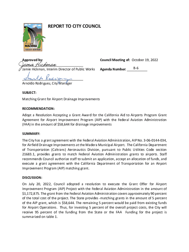 Fillable Online Jamie Hickman, Interim Director of Public Works Fax ...