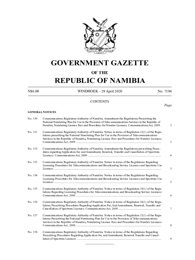 Fillable Online Communications Regulatory Authority of Namibia ...