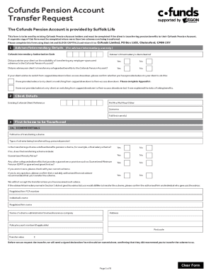 Fillable Online Cofunds Pension Account Transfer Out Form - Aegon ...