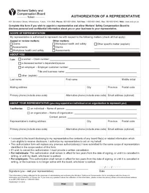 Fillable Online Authorization of a Representative.docx Fax Email Print - pdfFiller
