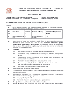 Fillable Online soe cusat ac INVITATION LETTER FOR SOECE Accelerated ...
