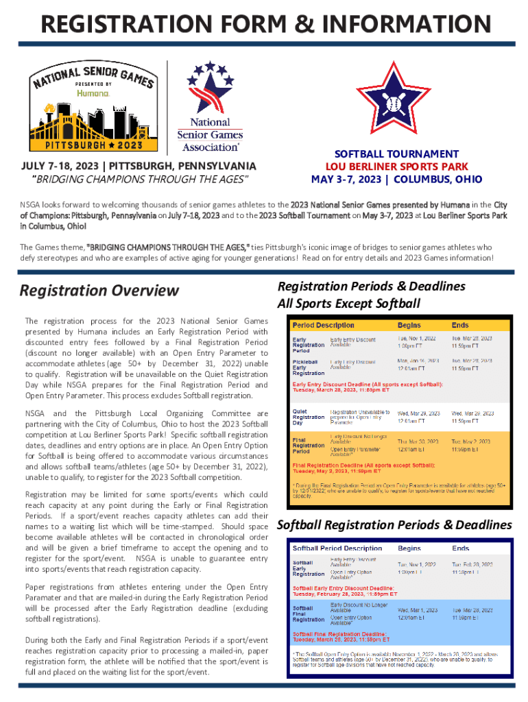 Fillable Online REGISTRATION FORM & INFORMATION Fax Email Print - pdfFiller