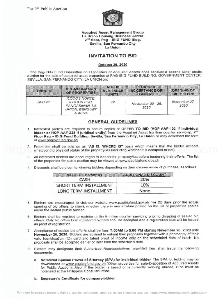 Fillable Online LIST OF PUBLIC AUCTION WINNERS (2nd Public Bidding) Fax ...