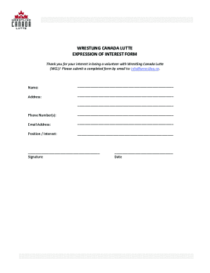 Fillable Online GE Project - EOI Form - Wrestling Canada Lutte ...