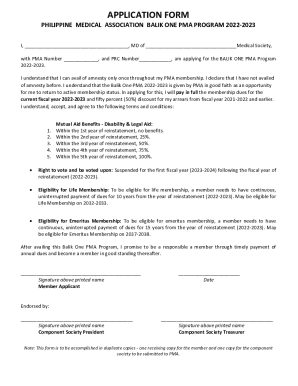 Fillable Online APPLICATION FORM - Philippine Medical Association Fax ...