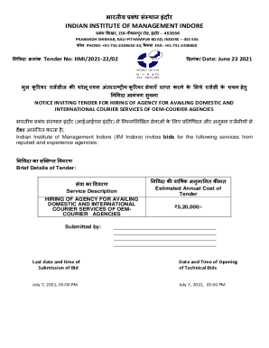 Fillable Online INDIAN INSTITUTE OF MANAGEMENT ... - IIM Indore Fax ...