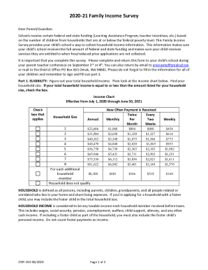 Fillable Online Family Income Survey - AWS Fax Email Print - pdfFiller