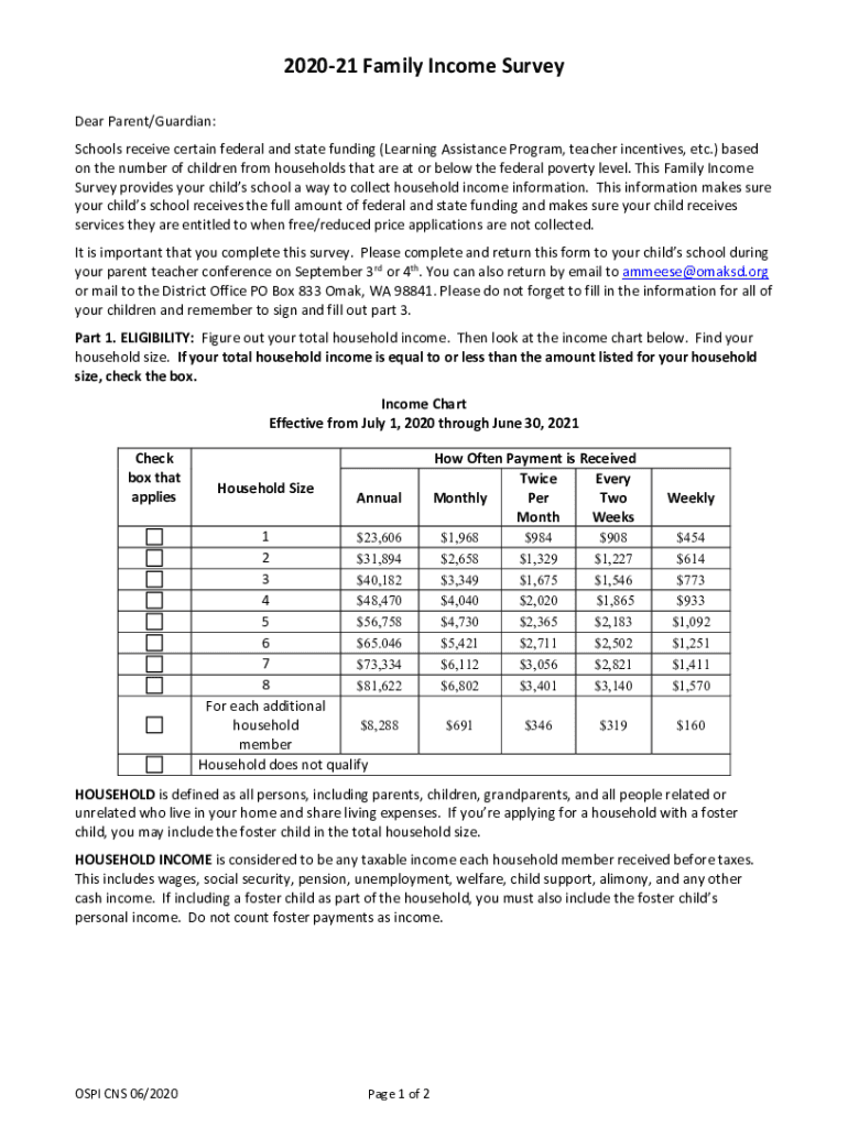 Fillable Online Family Income Survey - AWS Fax Email Print - pdfFiller