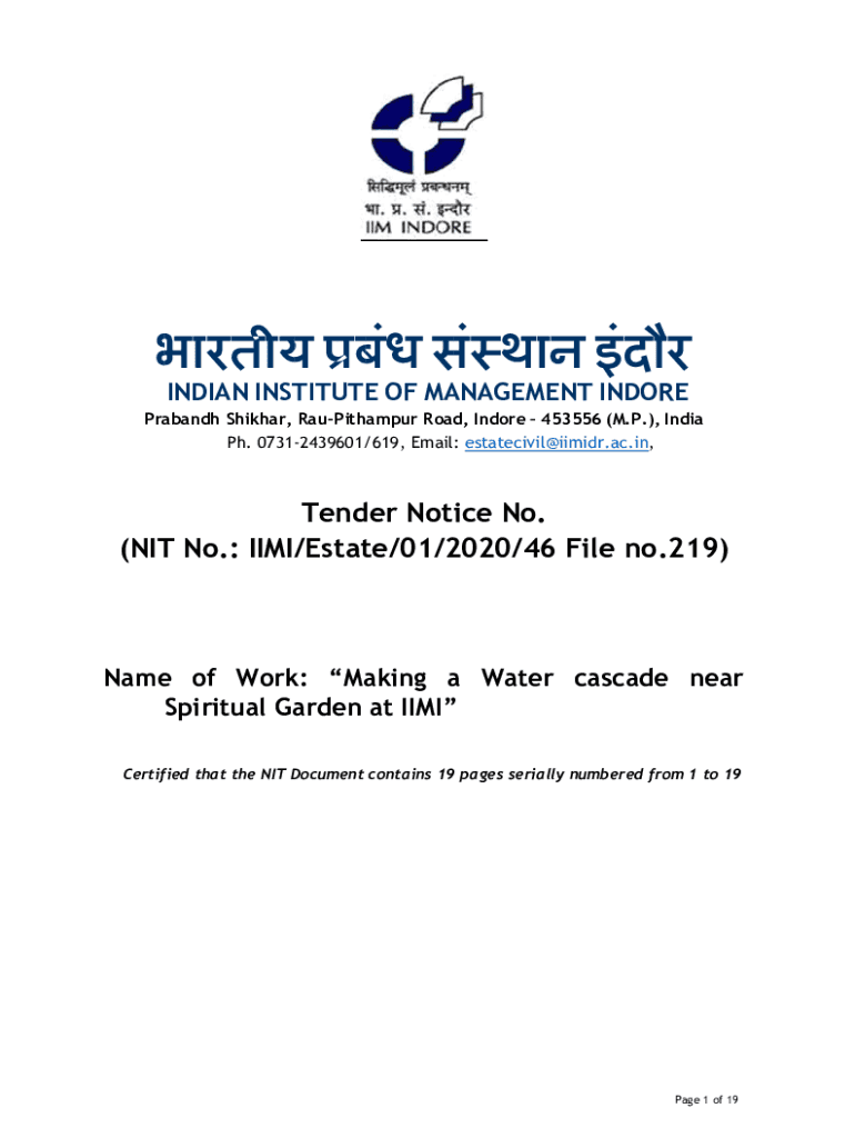 Fillable Online Indexation File No Others 1 Bog Query Reg 25 Iim Indore Fax Email Print