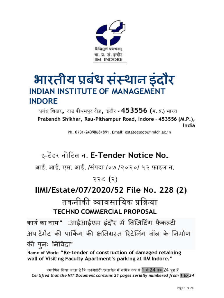 Fillable Online Retender of Retaining wall tender Fax Email Print ...