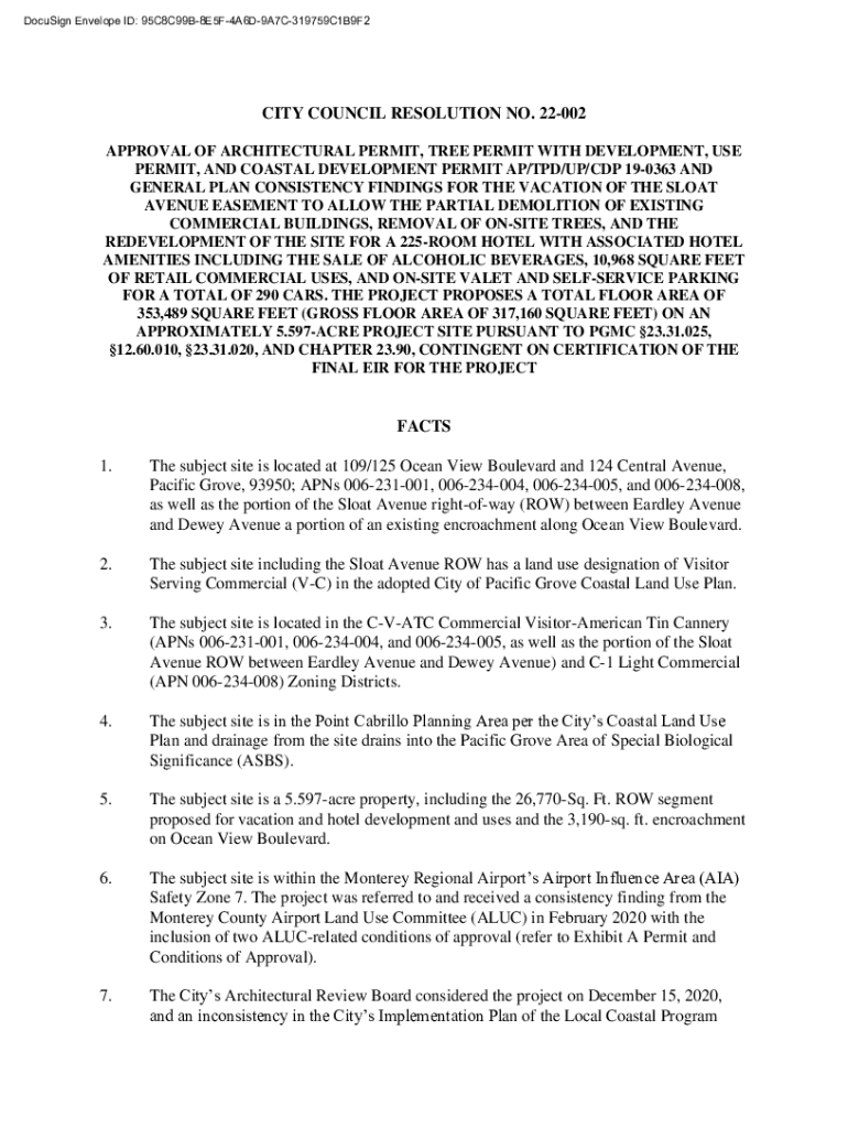 Fillable Online APPROVAL OF ARCHITECTURAL PERMIT, TREE PERMIT WITH ...