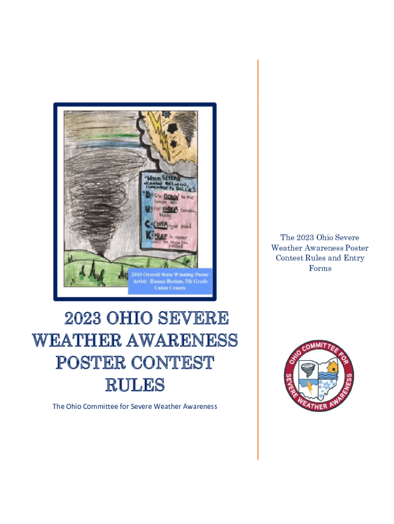 Fillable Online Severe Weather Poster Contest Open to Ohio Students Fax ...