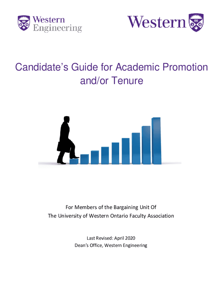 Fillable Online Candidate's Guide for Academic Promotion and/or Tenure ...