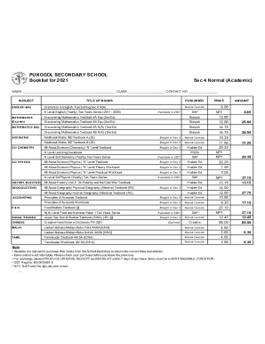 Fillable Online punggolsec moe edu N Level English (Yearly) Ten Years ...