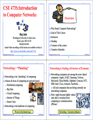 Fillable Online CSE473 Introduction to Computer Networks (Course Overview). CSE473 Introduction ...
