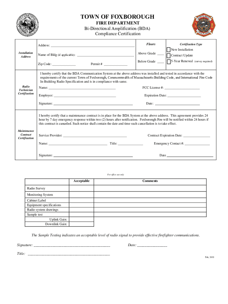 Fillable Online The Code Requirements for BDA Systems in Florida - Fire ...