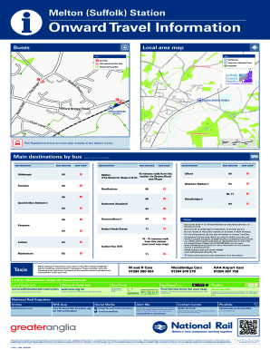 Fillable Online Melton (Suffolk) Station - Local area map Buses Taxis ...