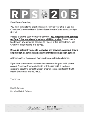 Fillable Online School Based Health Parent Consent Form Fax Email Print ...