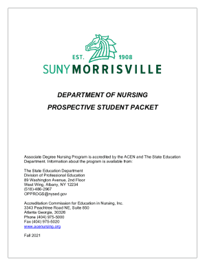Fillable Online Nursing Prospective Student Packet Fax Email Print ...