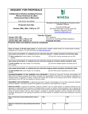 Fillable Online Request for Proposals (RFP) #223 Fax Email Print - pdfFiller