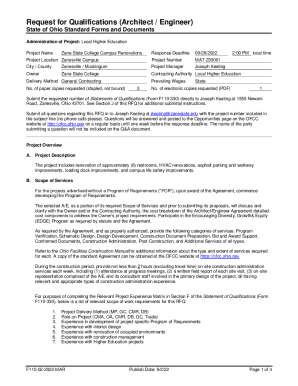 Fillable Online RFQ - Professional Design Services - Construction ...