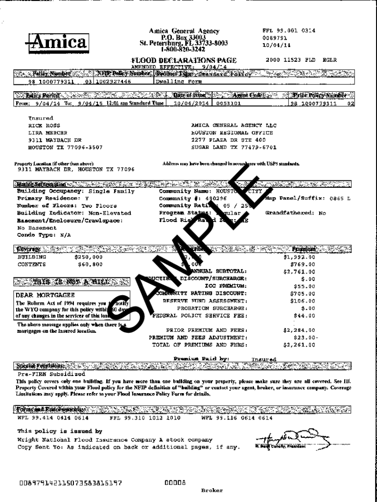Fillable Online Frequently Asked Questions about NFIP Policies and ...
