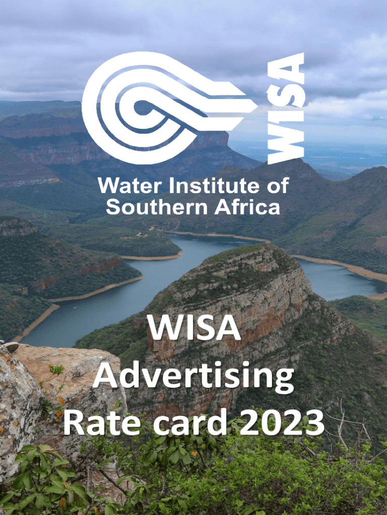 Fillable Online wisa org WISA Advertising Rate Card - Water Institute ...