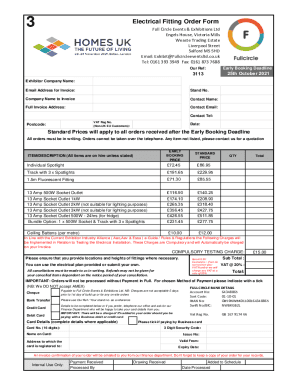 Fillable Online Electrical Fitting Order Form - Affino Fax Email Print ...
