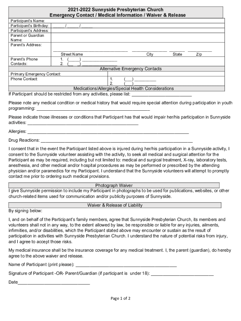 Fillable Online Medical Release Information Liability Release Form Fax Email Print - pdfFiller