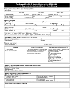 Fillable Online Free Participant Profile Form Template123FormBuilder ...