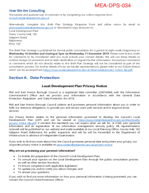 Fillable Online draft Plan Strategy Response Form Fax Email Print ...