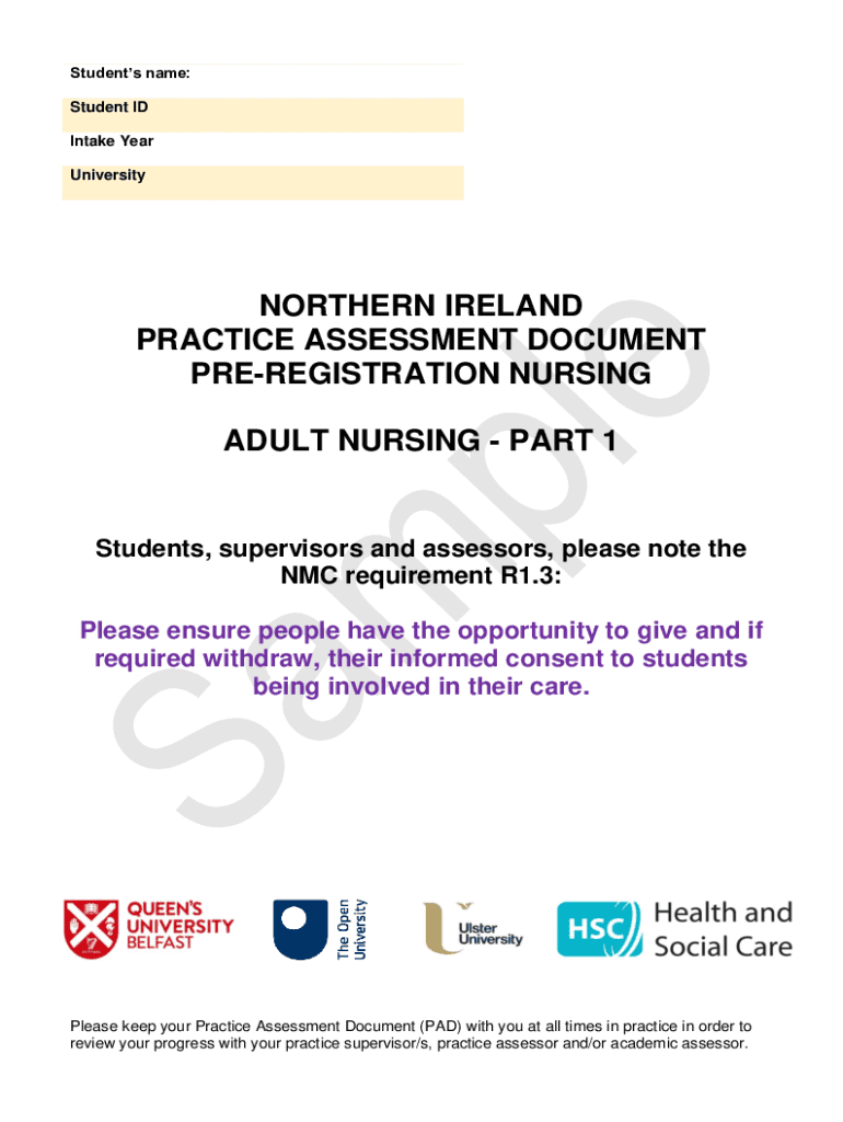 Fillable Online Part 3: Standards for pre-registration nursing ...