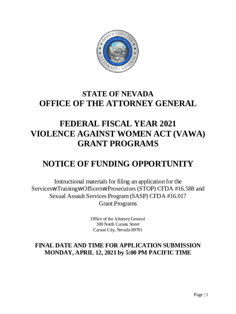 GrantInation - NV-DCFS - State of Nevada Doc Template | pdfFiller