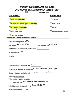 Fillable Online Safety and Security Drill 2 Fax Email Print - pdfFiller