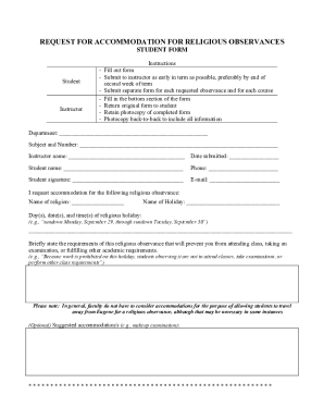 Fillable Online registrar uoregon Request for Accommodation for ...