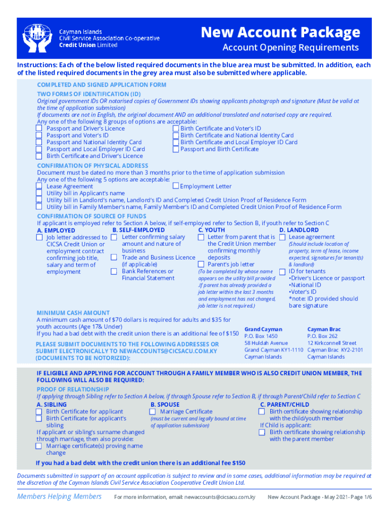 Fillable Online Account Opening Requirements Fax Email Print - pdfFiller