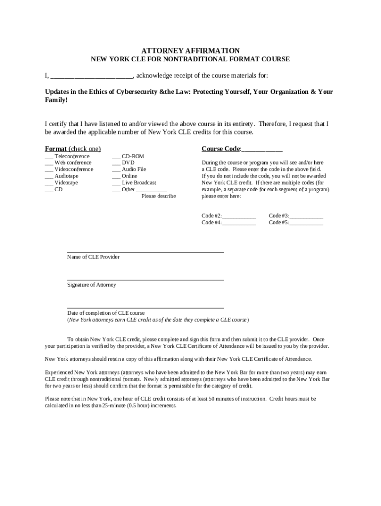 Attorney Affirmation for CLE Credit - Kramer Levin - law pace Doc ...