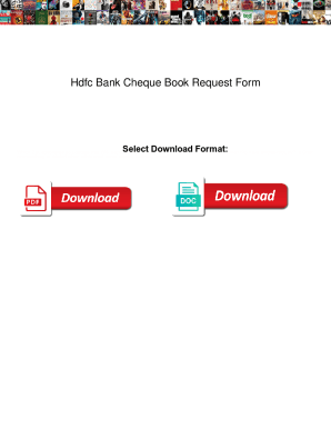 Fillable Online Hdfc Bank Cheque Book Request Form. Hdfc Bank Cheque ...