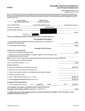 Fillable Online 2021 Campaign Disclosure Statement - Gordon Harris Fax ...