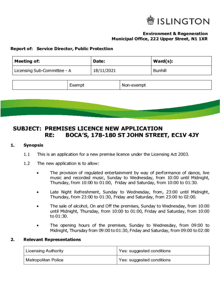 Fillable Online democracy islington gov Quarterly inspections on ...