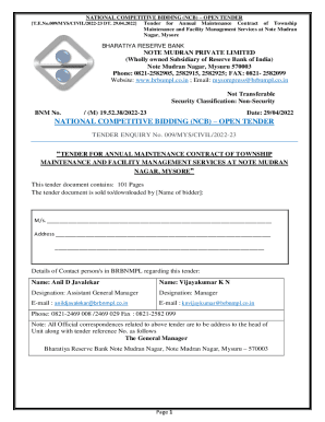 Fillable Online Sealed tenders under two-bid system from reputed and ...
